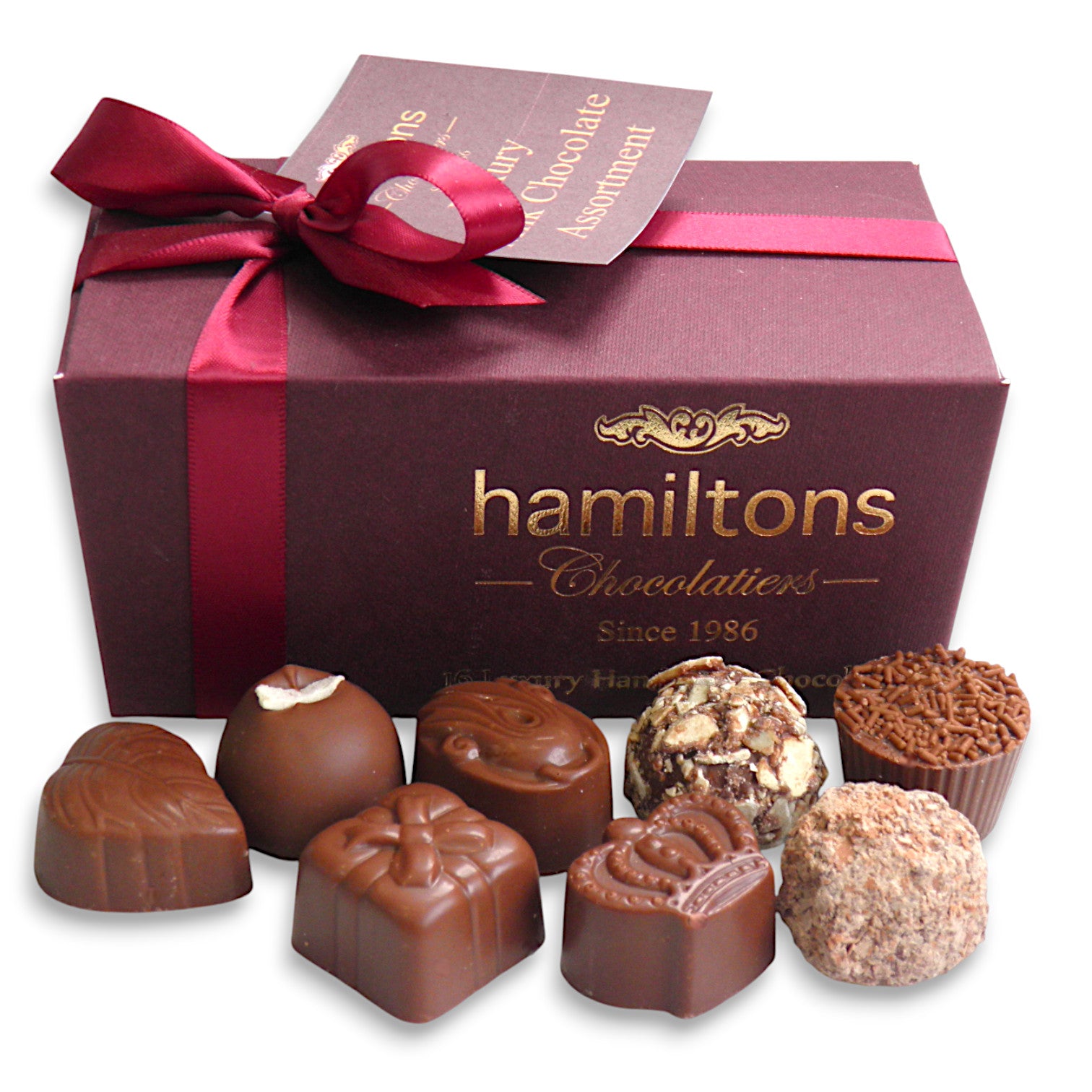Assorted Milk Chocolate Box | 16 Handcrafted Treats - Hamiltons ...