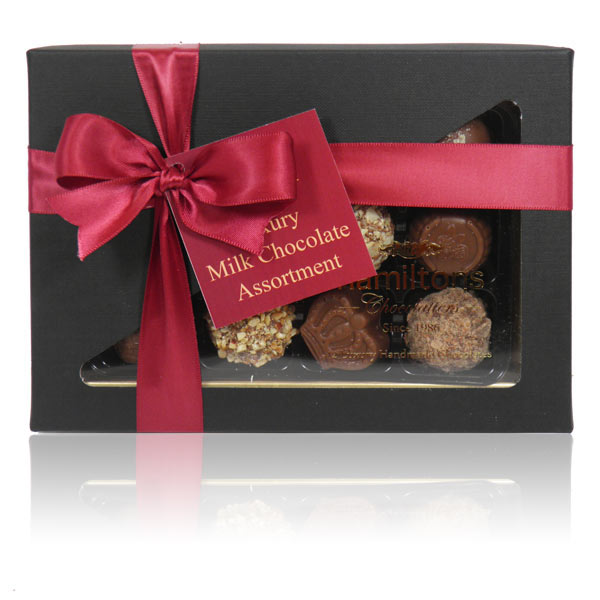 Delicious 12 Piece Handmade Milk Chocolate Selection | Hamiltons ...