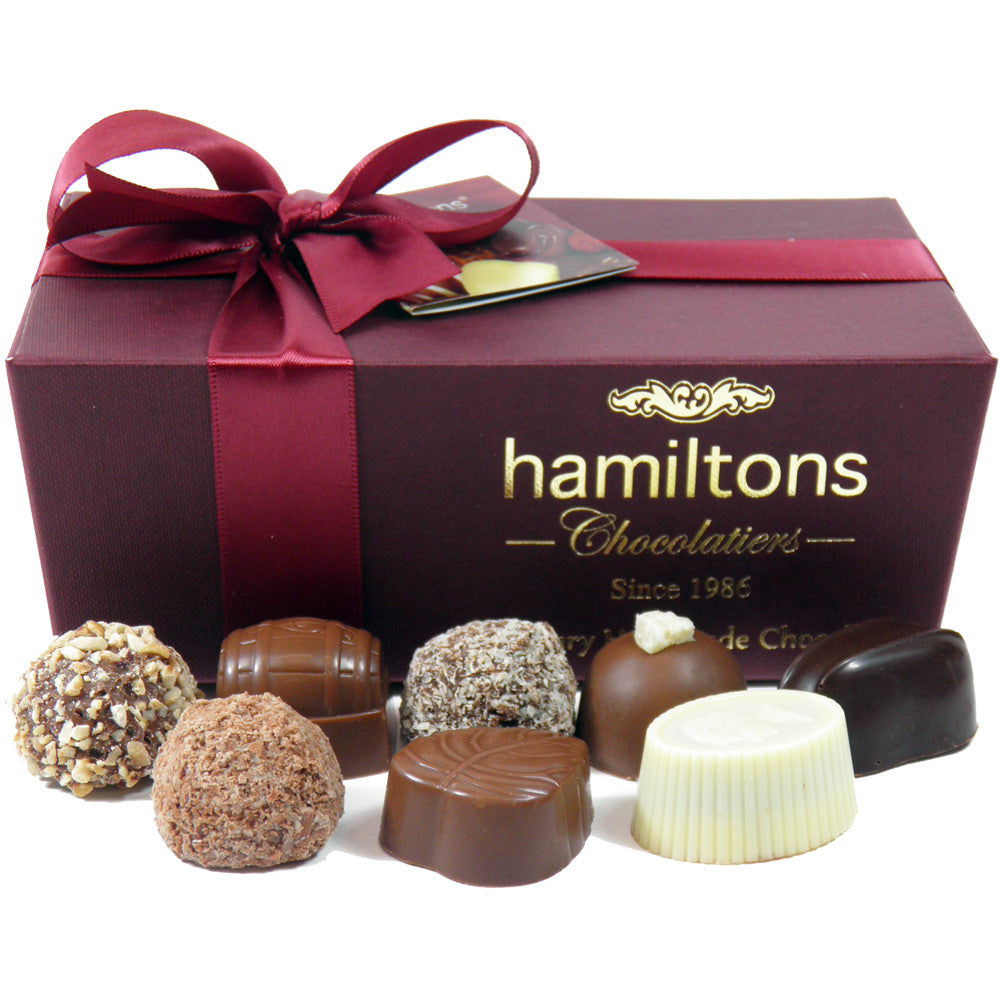 Luxury Burgundy Ballotin Box | 24 Handmade Chocolates | Hamiltons ...