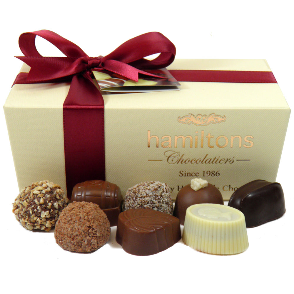 Elegant 24-Piece Ivory Ballotin Box | Handmade Luxury Chocolates ...
