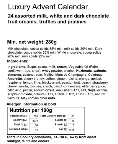 Luxury Chocolate Advent Calendar | Perfect Xmas Treat | Hamiltons ...