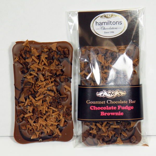 Indulgent Milk Chocolate Fudge Brownie Bar | Hamiltons Chocolates UK