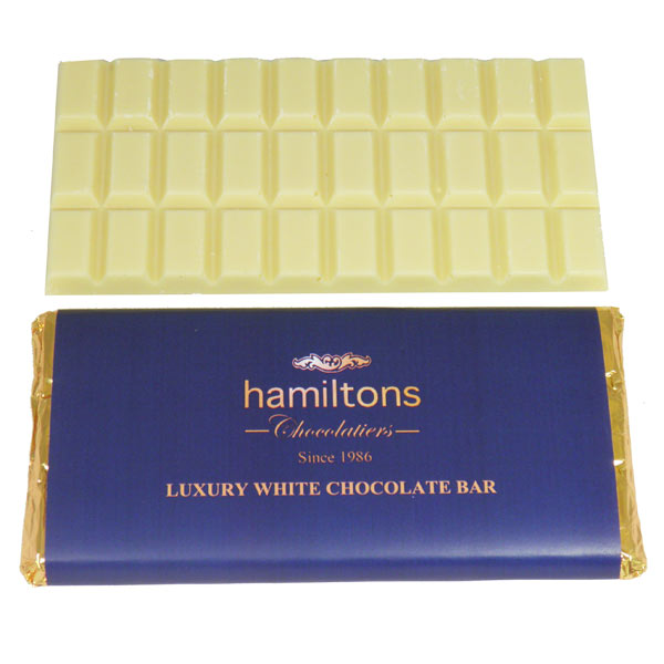 Decadent Belgian White Chocolate Bar | Hamiltons Chocolates UK